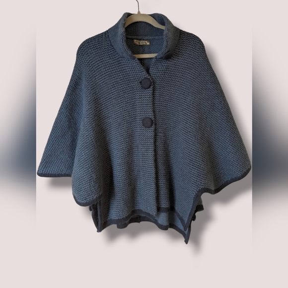 Sweaters | Peruvian 10 Baby Alpaca Wool Mock Neck Poncho Cape Quiet ...